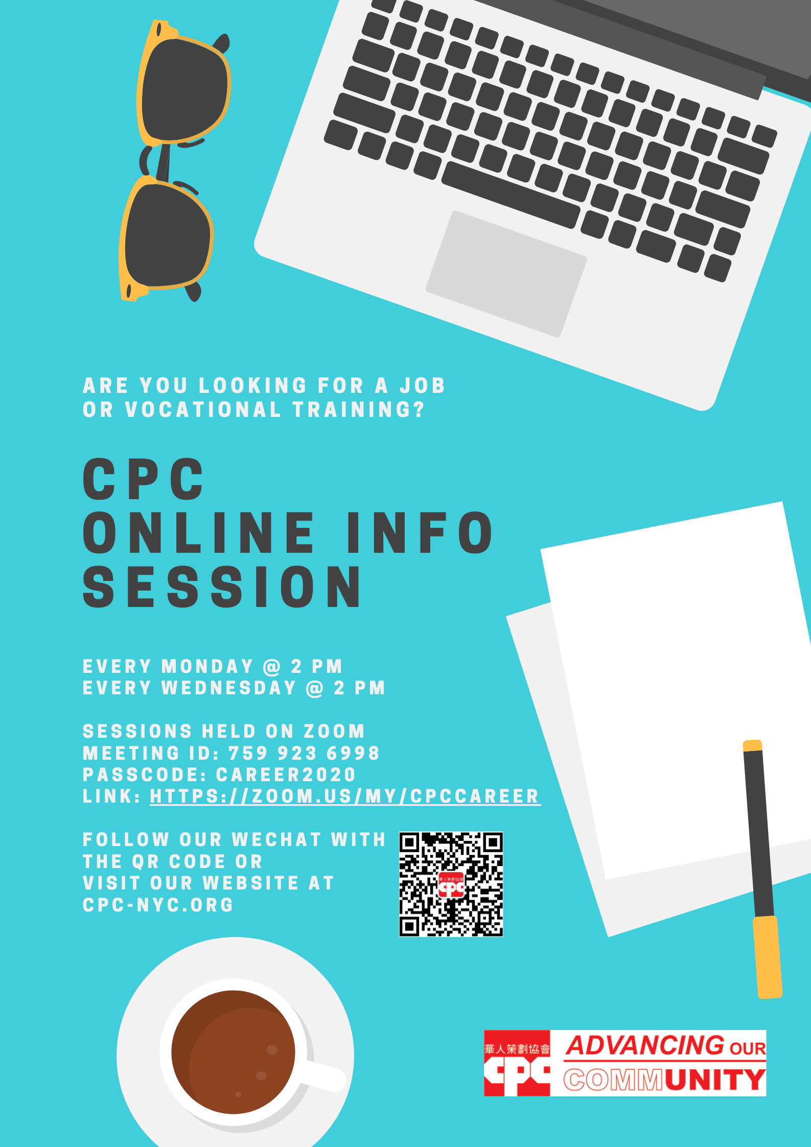 Weekly Online Information Sessions for Job Training and Job Help 2020 ... Weekly Online Information Sessions for Job Training and Job Help 2020 ...